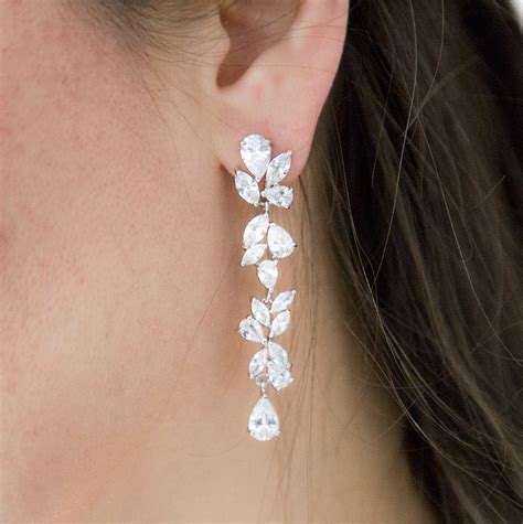 Boucles D Oreilles Pour Mariage Pendante Bijoux En Zircon De Luxe