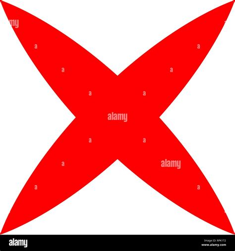 Check Marks Red Cross Icon Simple Vector Illustration Stock Vector