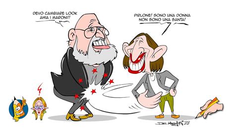 Elly Schlein Bonaccini Primarie Pd Satira Politica Caricature Di