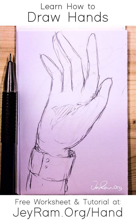 How To Draw Hands Free Worksheet Step By Step Tutorial How To Draw