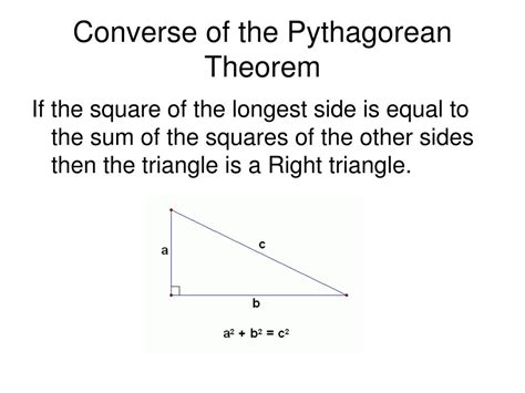 Ppt Converse Of A Pythagorean Theorem Powerpoint Presentation