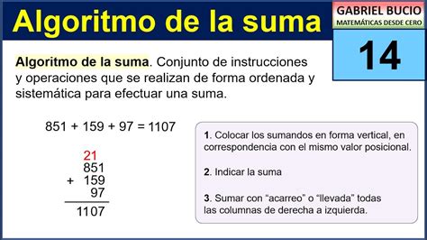 14 Algoritmo De La Suma Youtube