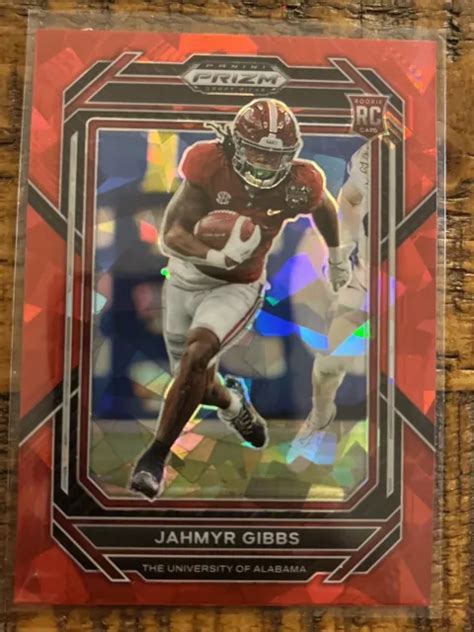 2023 PANINI PRIZM Draft Picks 116 Jahmyr Gibbs RC RED CRACKED ICE