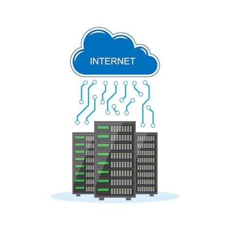 Premium Vector Datacenter Transfer Data To The Cloud
