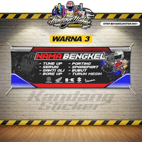 Jual SPANDUK BENGKEL MOTOR OTMF BENGKELMOTOR 0001 BANNER RACING BALIHO