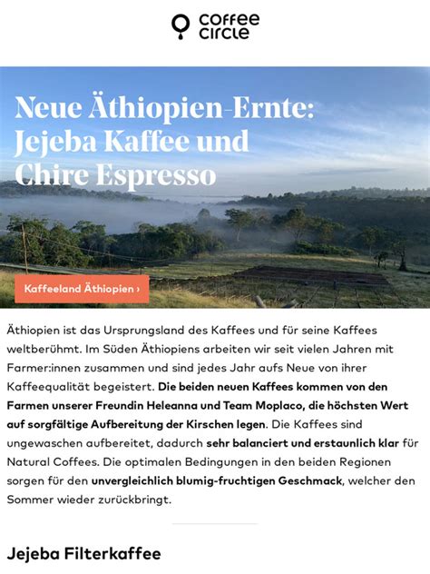 Coffee Circle Ethiopian Naturals Jejeba Kaffee Und Chire Espresso