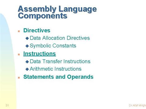 assembly language fundamentals basic elements of assembly language