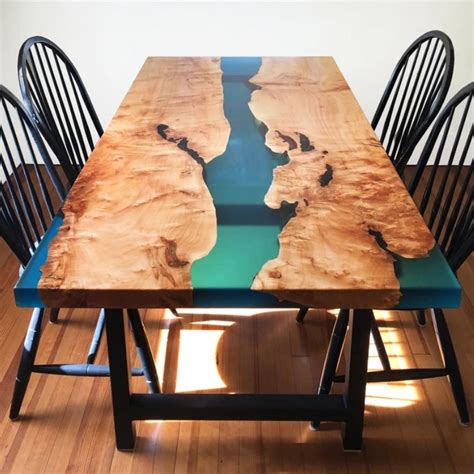 Custom Live Edge River Tables Dining Table Conference Tables Epoxy