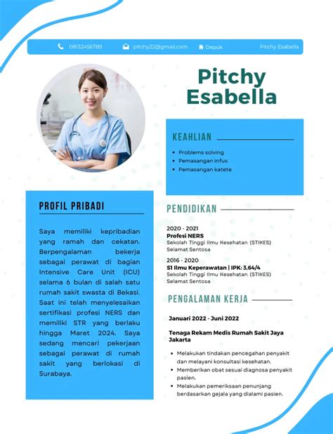 Contoh Cv Perawat Untuk Kamu Yang Ingin Menjadi Nakes Atma