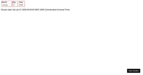 Select Date Picker Forked Codesandbox