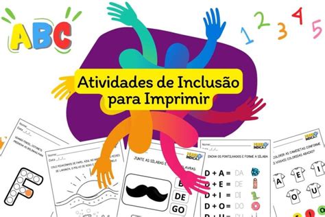 15 Atividades de Inclusão para Imprimir