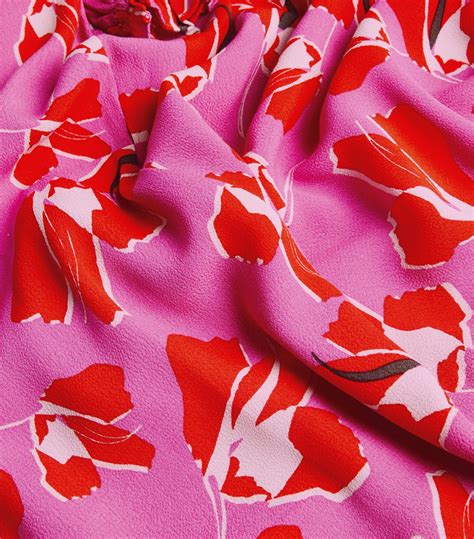 Womens DVF Diane Von Furstenberg Multi Floral Print Emilia Wrap Dress