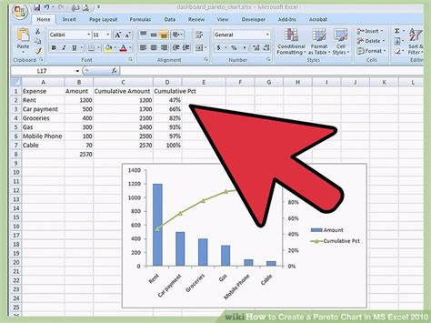 How To Create A Pareto Chart In Ms Excel Steps