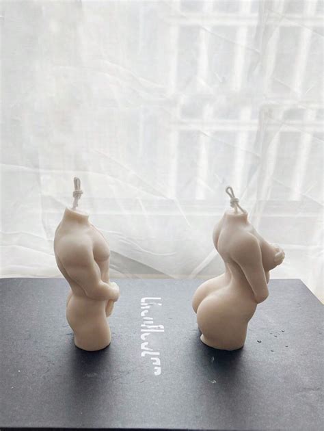 Molde de Vela de Silicone do Corpo Humano Masculino e Feminino Tímido
