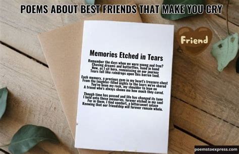 Poems About Best Friends That Make You Cry