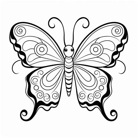 Dibujo 16 de Mariposa para niños para colorear