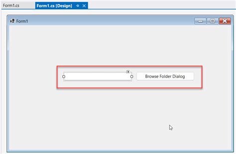 C Folder Browser Dialog With TextBox Complete Example