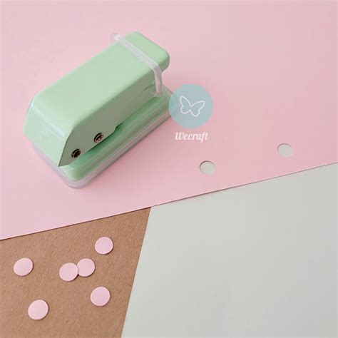 Mini Perforadora Tendance Verde Pastel 1 Perforación