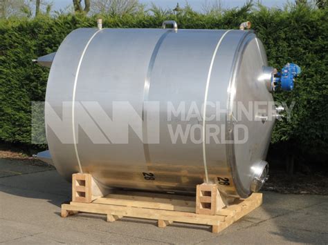 Stainless Steel Jacketed Tank With Top Mounted Mixer Ltr
