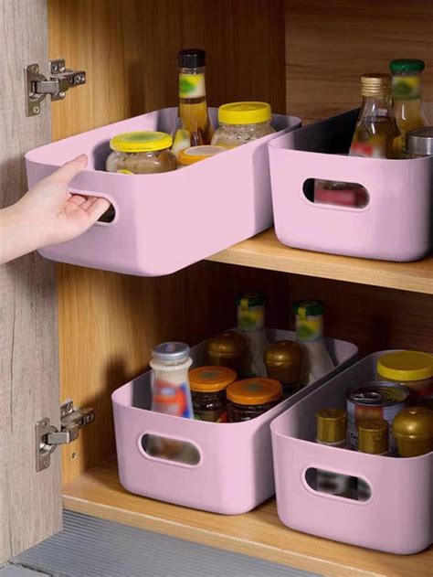 1 pièce Boîte de rangement unicolore Mode en ligne SHEIN FRANCE