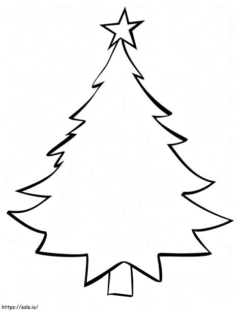 Easy Christmas Tree Coloring Page