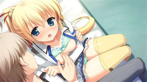 Rule 34 O Asasaka Meguri Asasaka Tokiya Bell Blonde Hair Blue Eyes Blush Bra Bra Lift Breast