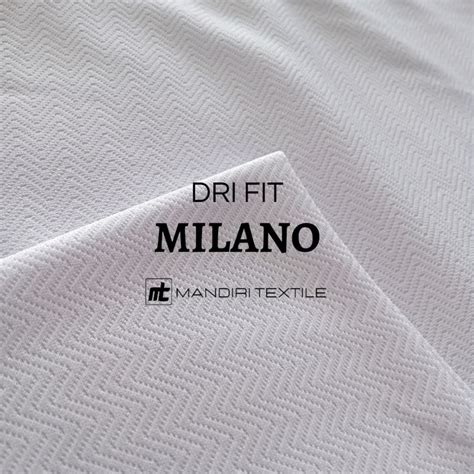 Jual Bahan Jersey Kain Dri Fit Milano Putih Minimal Order Satu Roll