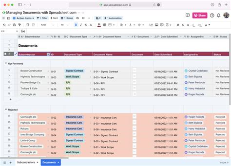 How To Manage Track Documents With Spreadsheet