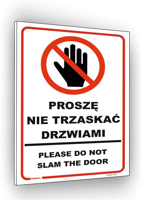 Tabliczka Ostrzegawcza Na Drzwi Niska Cena Na Allegro Pl