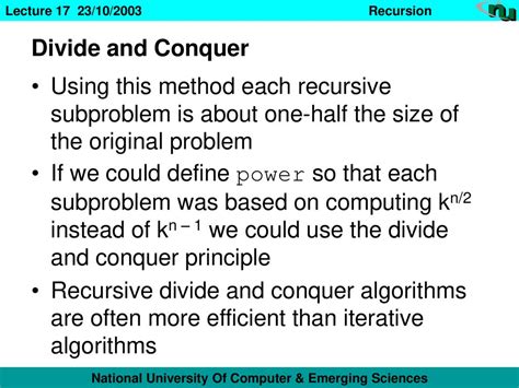 applied algorithms lecture 17 recursion fall 2 3 ppt download