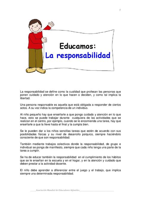Como Ense Ar El Valor De La Responsabilidad A Los Ni Os C Mo Ense Ar