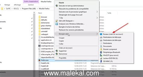 Comment créer un raccourci sur Windows malekal