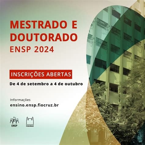 Inscri Es Abertas Para Mestrados E Doutorados Acad Micos Em Sa De