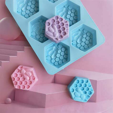 Forma De Silicone Molde Para Sabonete Artesanal De Colmeia Favo Mel De