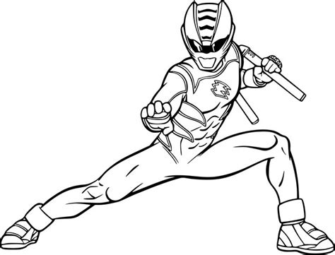 Power Ranger Ninja Steel Coloring Pages Printable