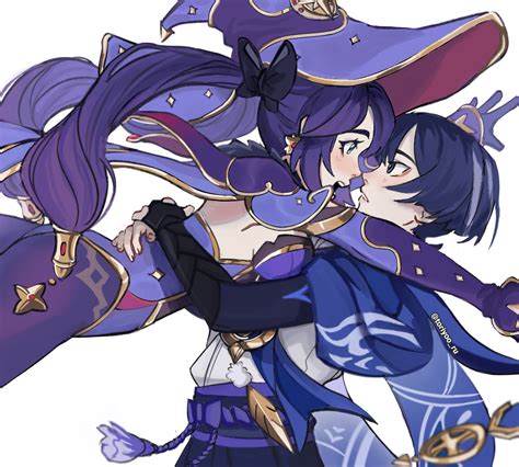 Mona Scaramouche And Wanderer Genshin Impact Drawn By Toriyoo