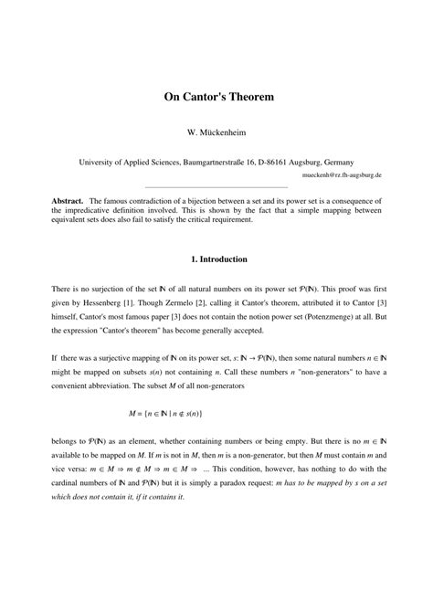 pdf on cantor s theorem