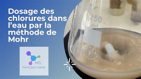 Dosage Des Chlorures Dans Leau Par La M Thode De Mohr Youtube