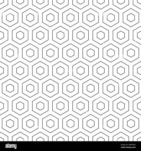 geometric seamless pattern repeating hexagon lattice repeated black honeycomb isolated on