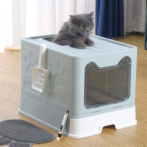 Bac à Litière pour Chaton avec Couvercle Litiere pour Chat Fermée