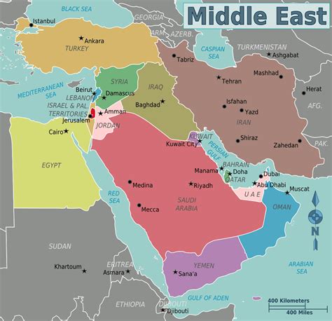 Physical Map Of Southwest Asia