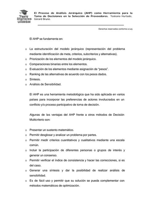 SOLUTION Proceso An Lisis Jerarquico Para Toma Decisiones Studypool