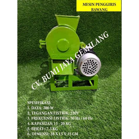 Jual MESIN RAJANG BAWANG LISTRIK Shopee Indonesia