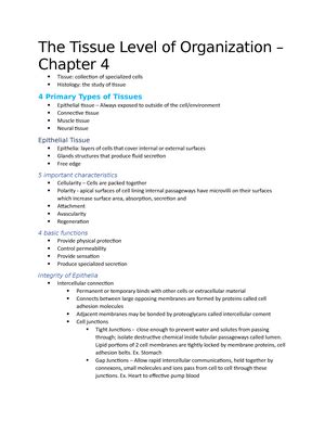 12 Chapter 4 The Tissue Level Of Organization Answer Key SalarElena