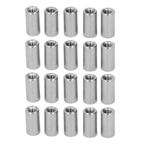 Cikonielf écrou d accouplement rond à filetage femelle 20 pièces Kit d