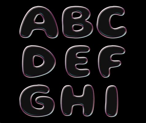3D Bubbly Letters Clipart PNG SVG Bundle Bubbly Font Bubbly Alphabet