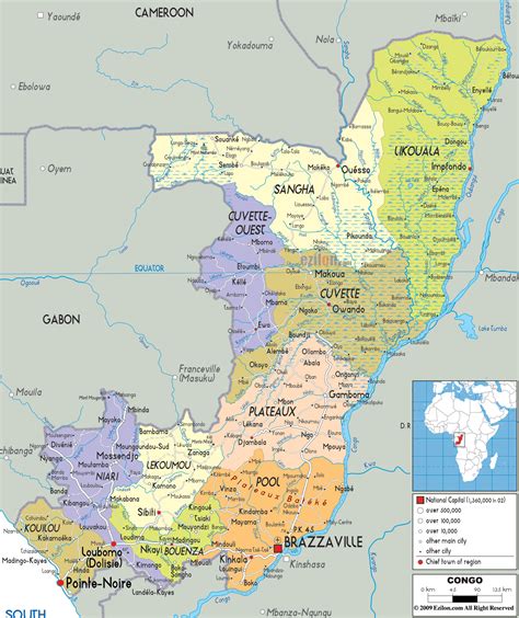 Grande Pol Tico Y Administrativo Mapa De Congo Con Carreteras Ciudades