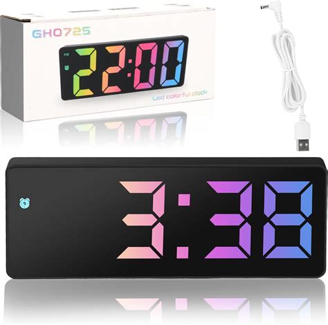 Criacr Réveil Numérique Matin Horloge Digitale avec Écran LED Affiche