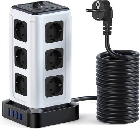 Multiprise Electrique Multiprise Avec 4 Ports USB Tour Multiprise