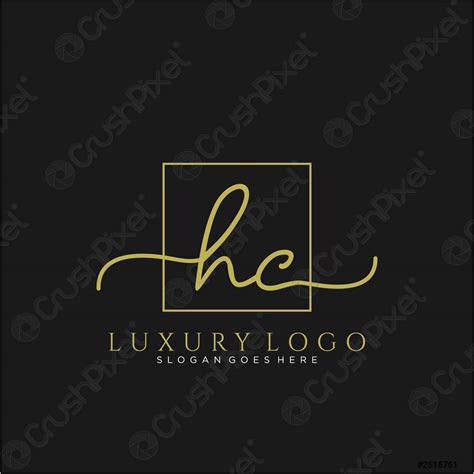 Diseño inicial del logotipo de escritura a mano vector de stock